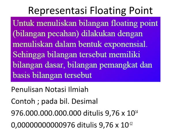 representasi floating point | PPT
