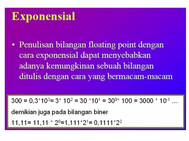 representasi floating point | PPT