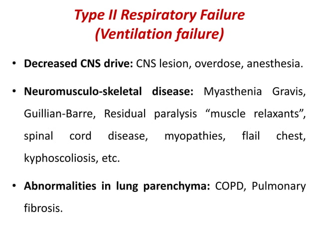 6) respiratory failure.pptx | Lung and Respiratory Health | Diseases ...