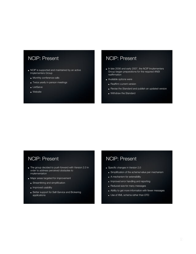 Walsh "NCIP - Z39.83 Past, Present, and Future" | PDF