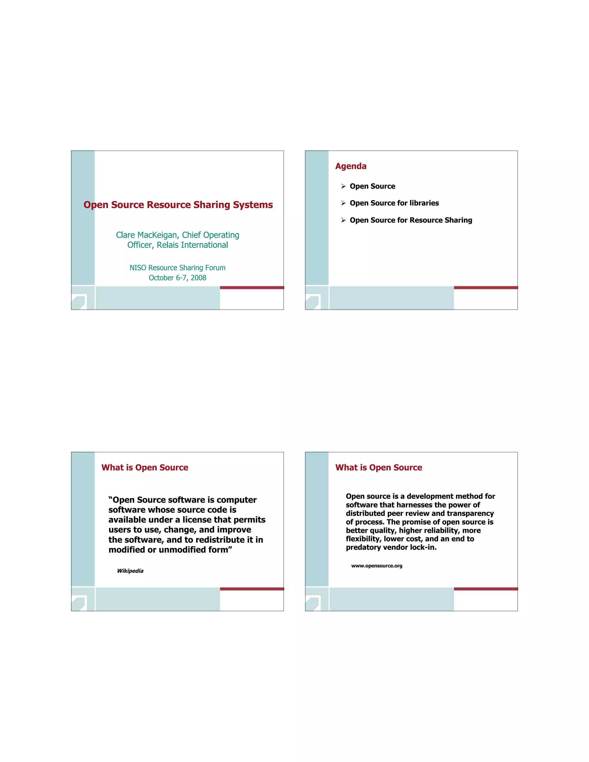 MacKeigan "Open Source Resource Sharing Systems" | PDF