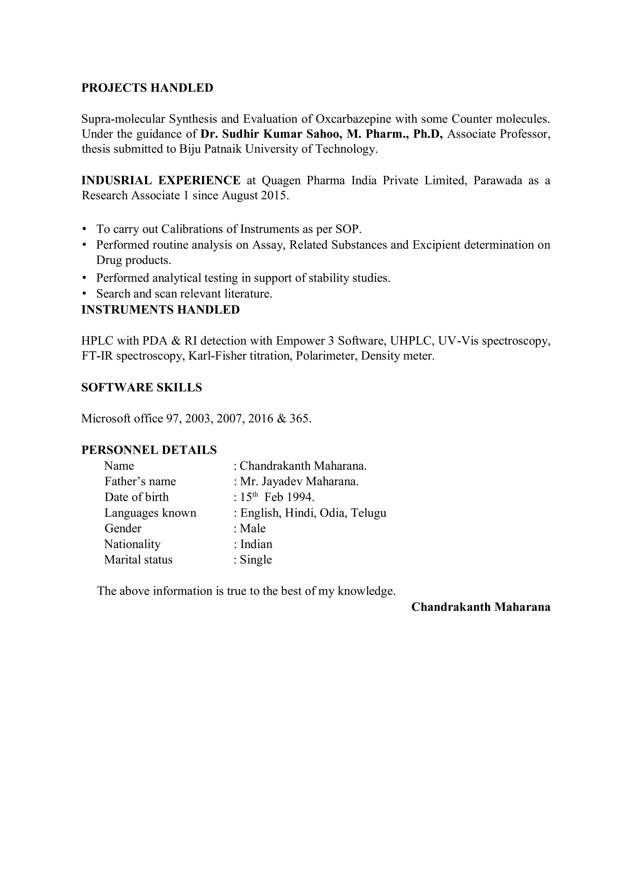 6resume chandu | PDF