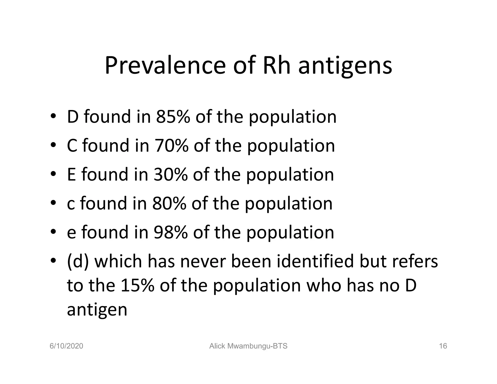 Rhesus Blood Group System | PDF