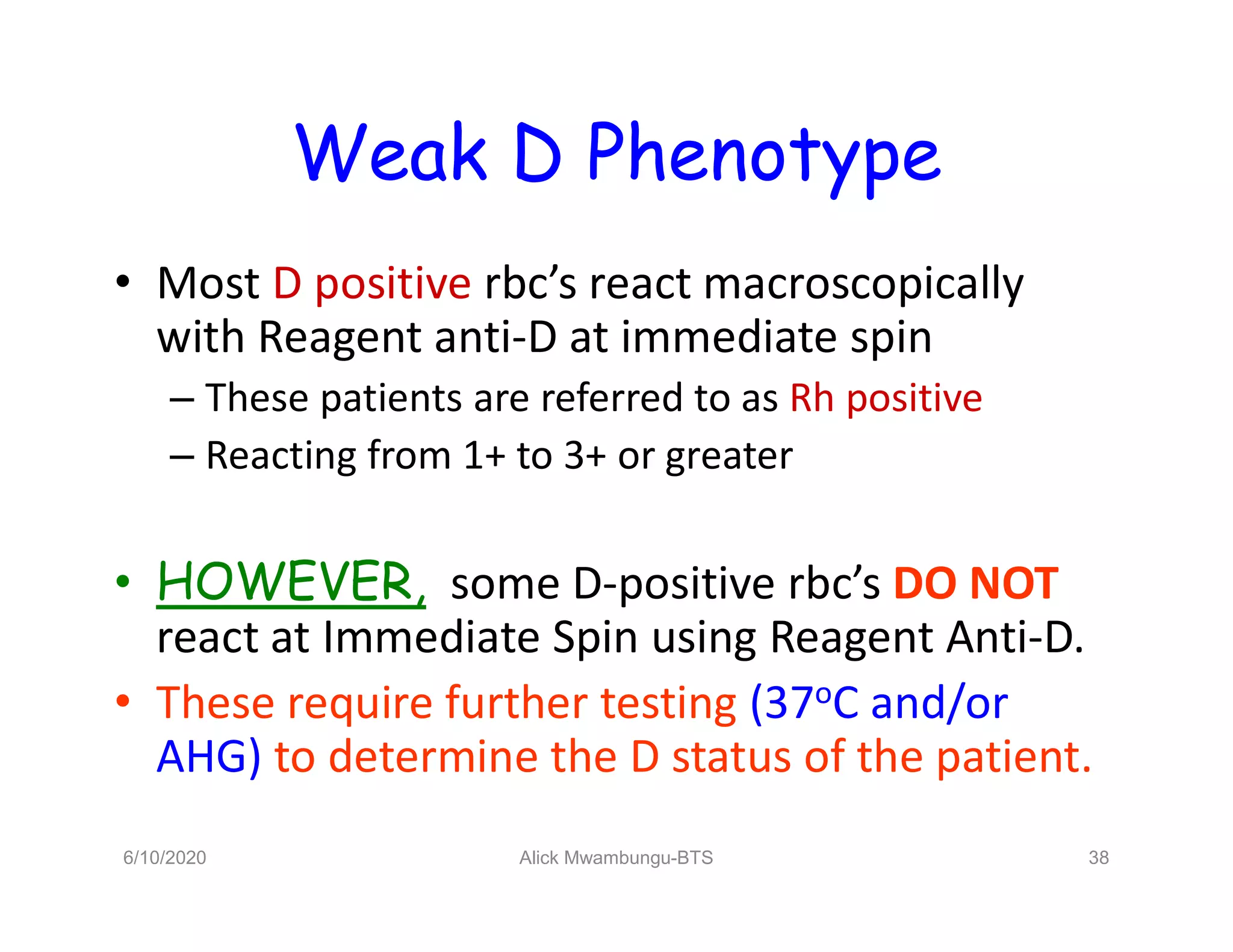 Rhesus Blood Group System | PDF
