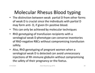 Rhesus Blood Group System | PDF