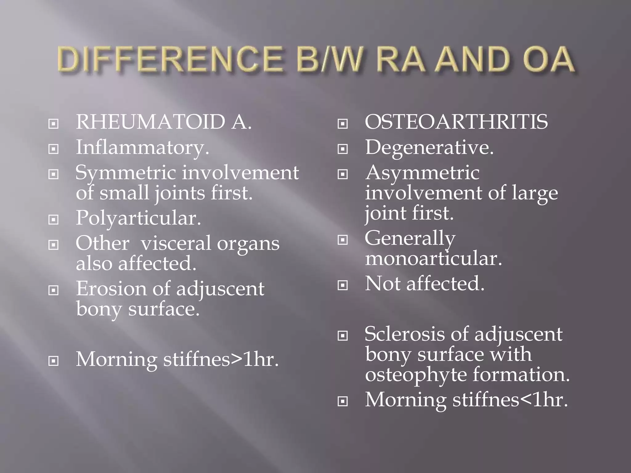 rheumatoid arthritis,gout & osteoarthritis | PPTX