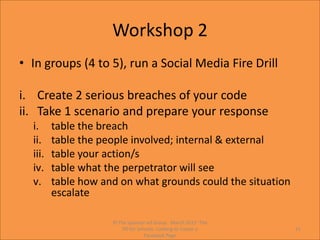 6 Facebook Risk Management for Schools | PPT