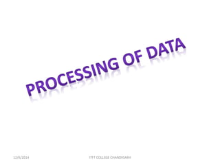processng and analysis of data | PPTX