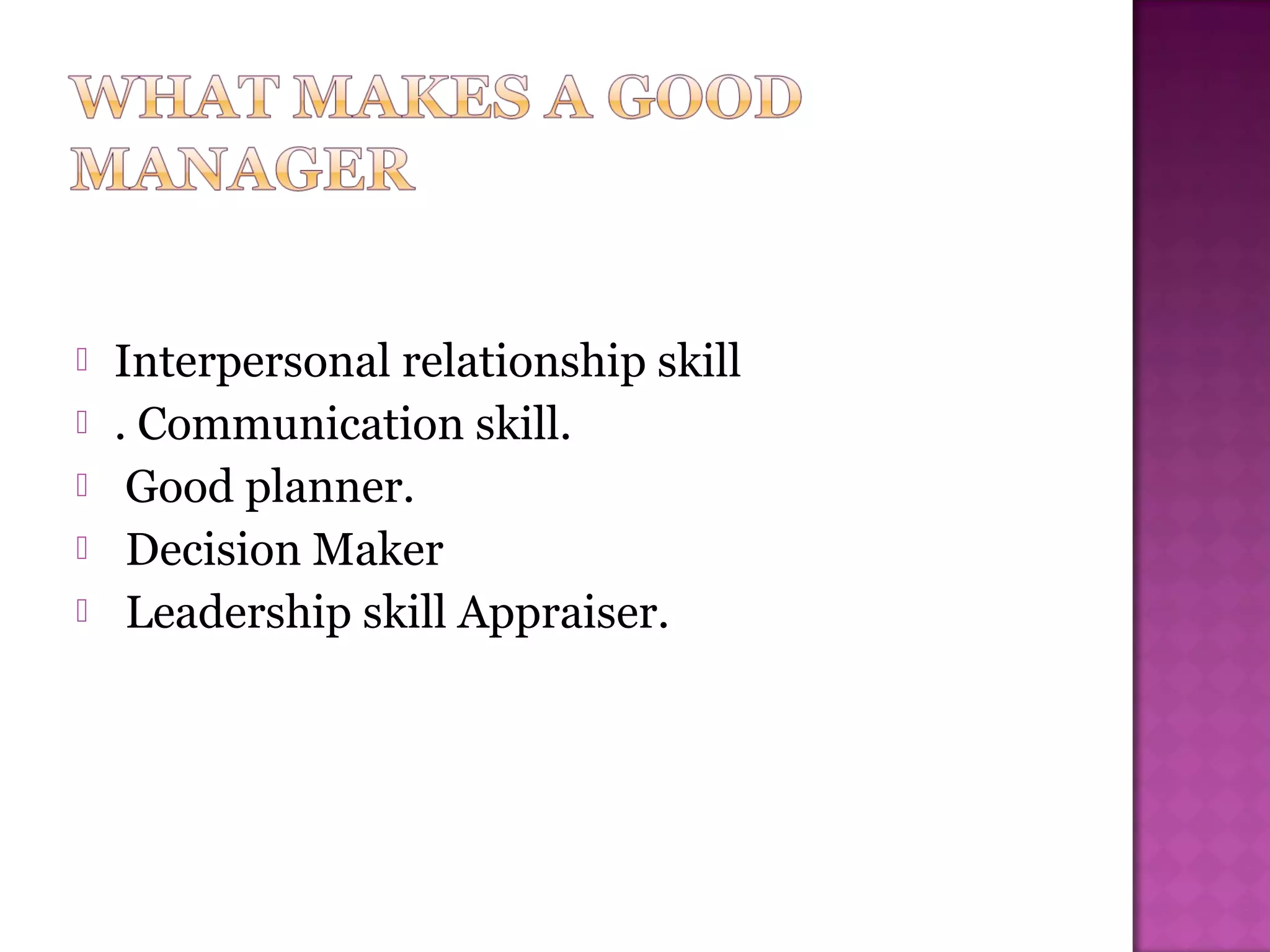 Role of Managers | PPT