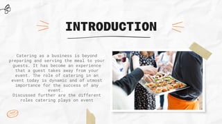 6 Roles of Catering in Events | PDF