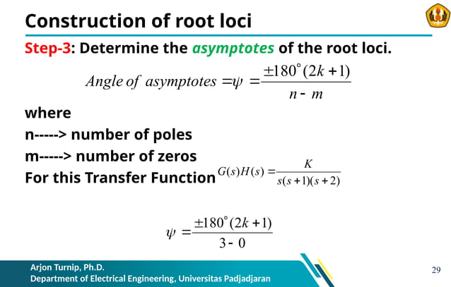 Tempat kedudukan akar (root locus) untuk menganalisis kestabilan | PPT