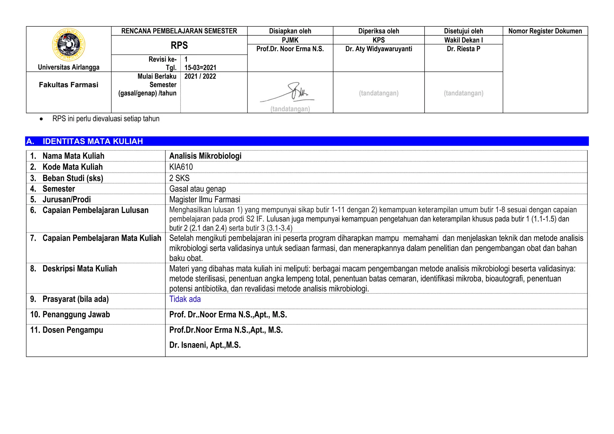 Contoh RPS untuk kuliah Analisis Mikrobiologis.pdf