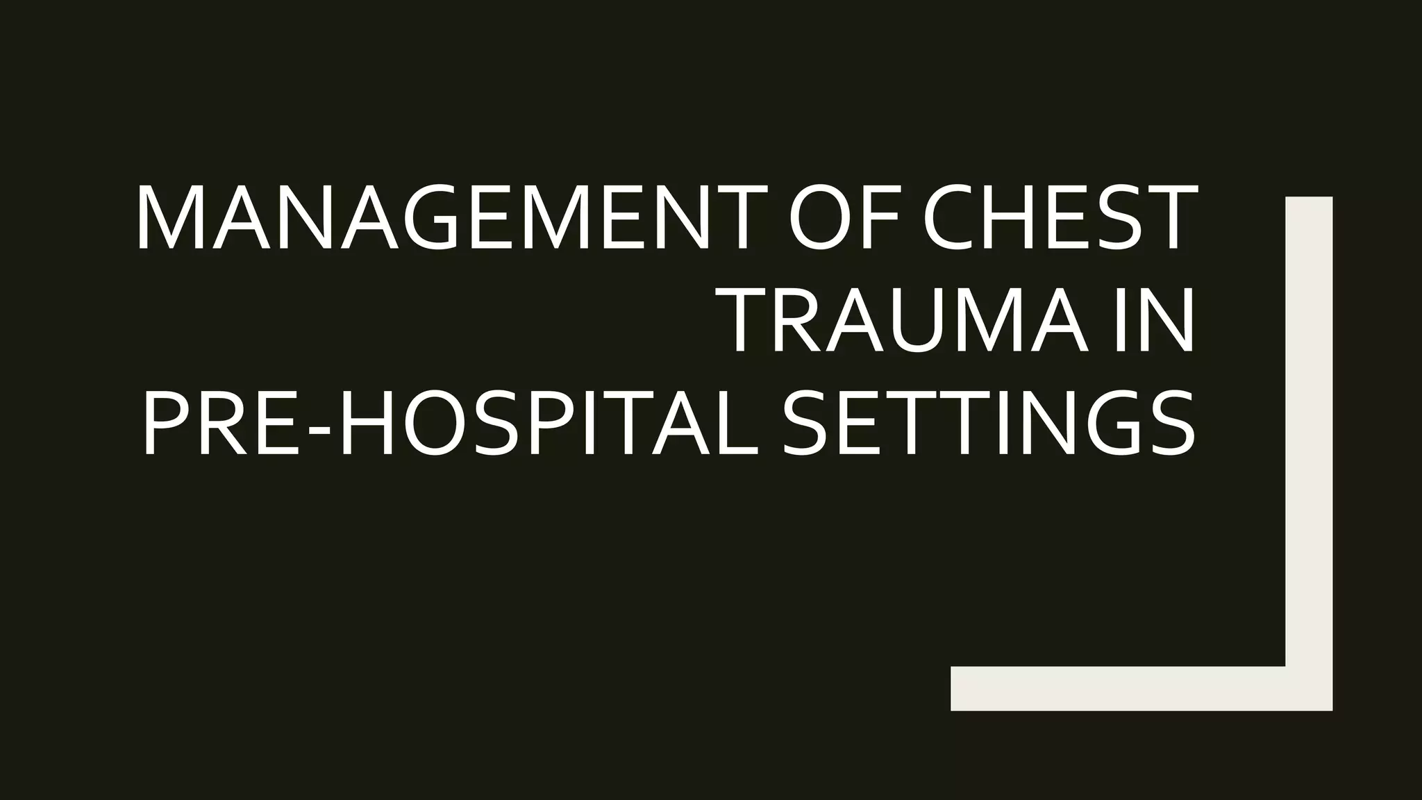 2016 NICE Major Trauma Guidelines. The pre-hospital recomendations | PPTX