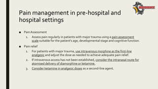 2016 NICE Major Trauma Guidelines. The pre-hospital recomendations | PPTX