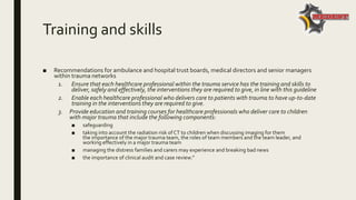 2016 NICE Major Trauma Guidelines. The pre-hospital recomendations | PPTX