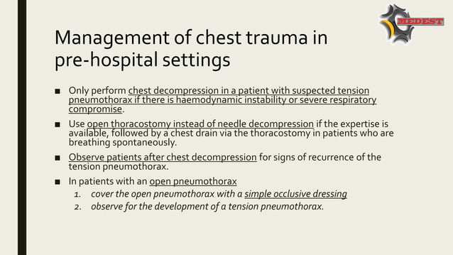 2016 NICE Major Trauma Guidelines. The pre-hospital recomendations | PPTX