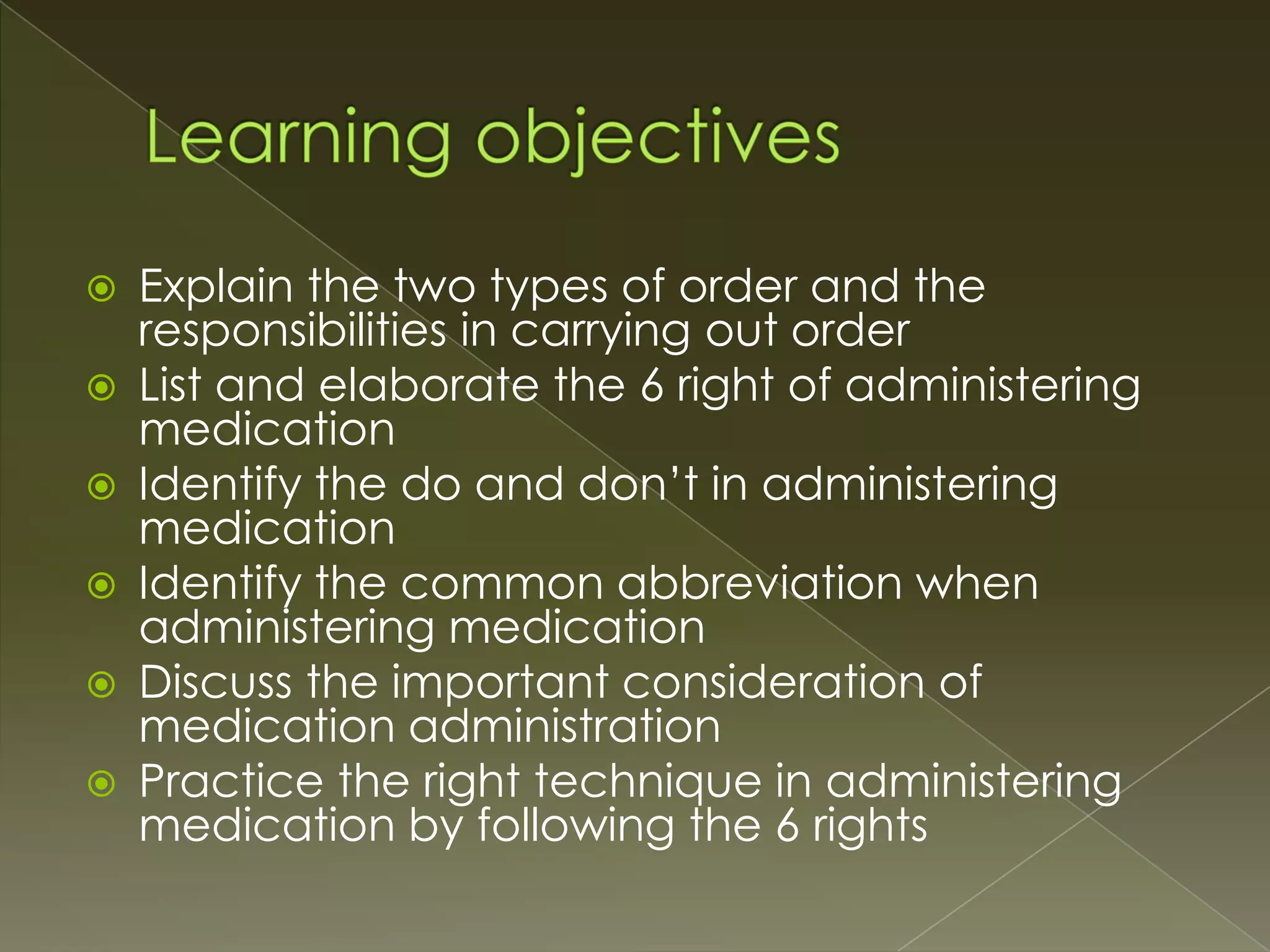 6 rules of drug administration | PPTX