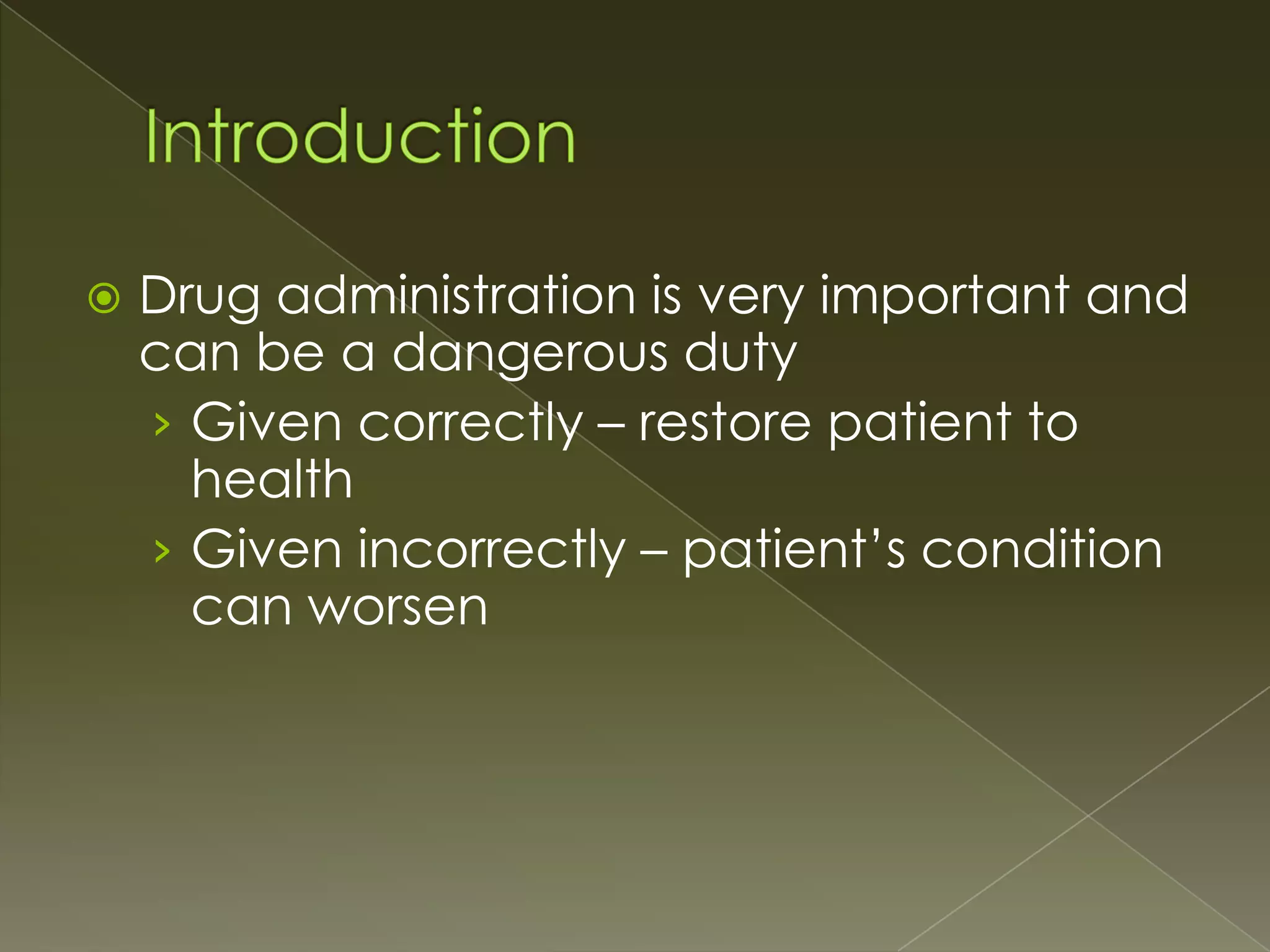 6 rules of drug administration | PPTX