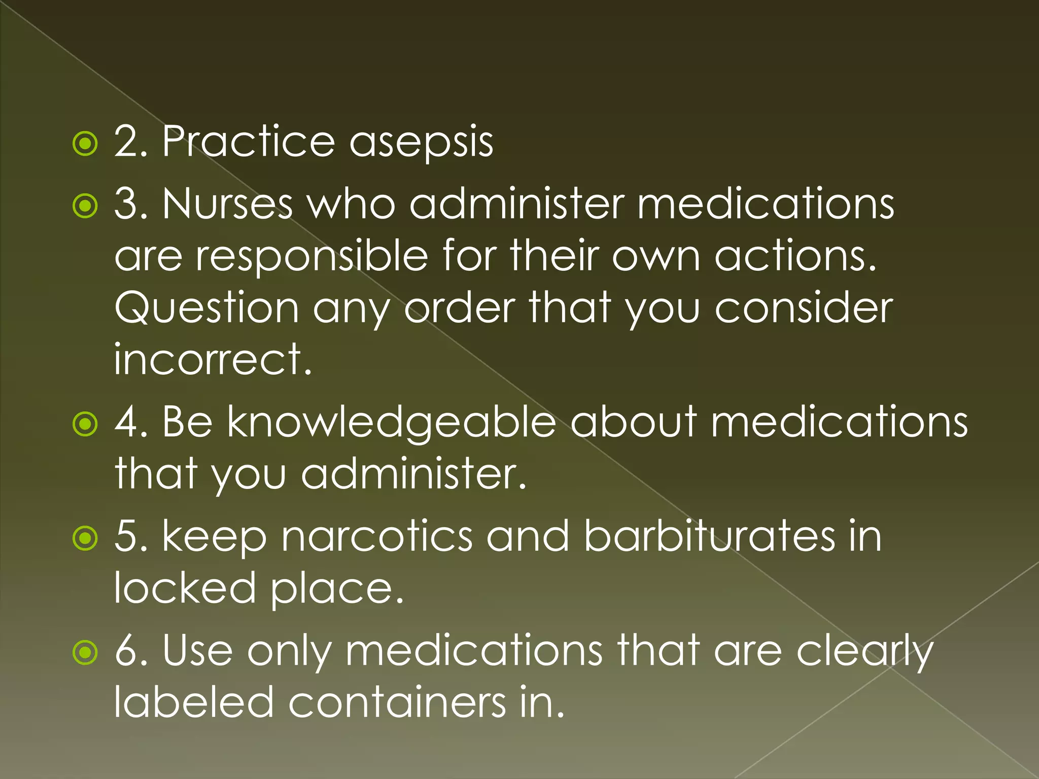 6 rules of drug administration | PPTX