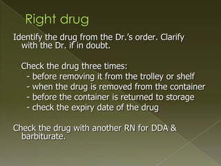 6 rules of drug administration | PPTX