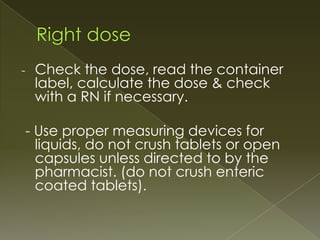 6 rules of drug administration | PPTX
