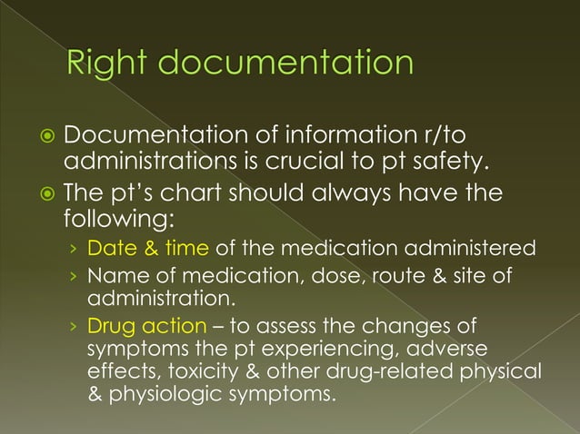 6 rules of drug administration | PPTX