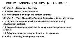 Salient features of Mining Act, Papua New Guineadf | PDF