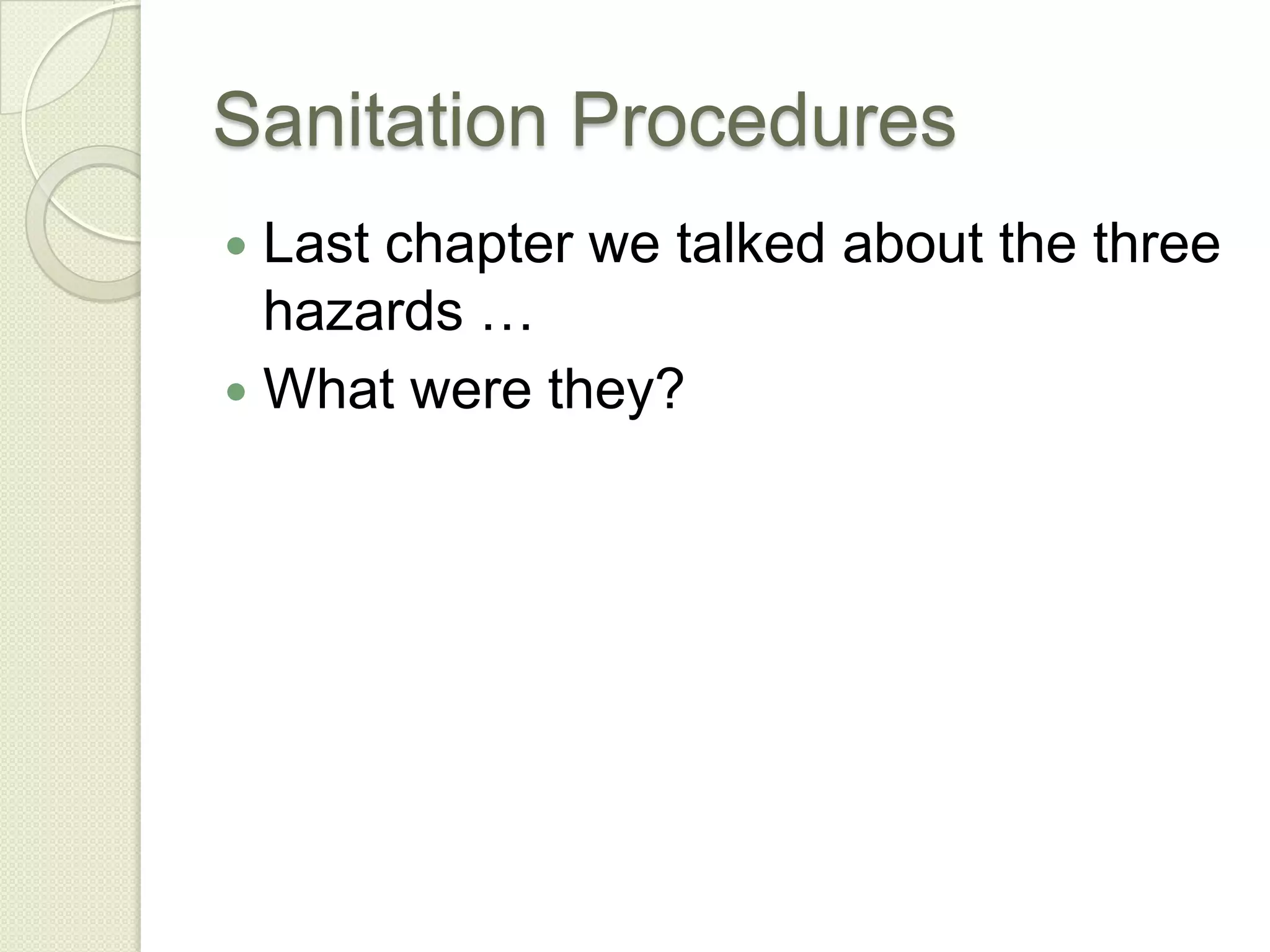 6 sanitation procedures | PPTX