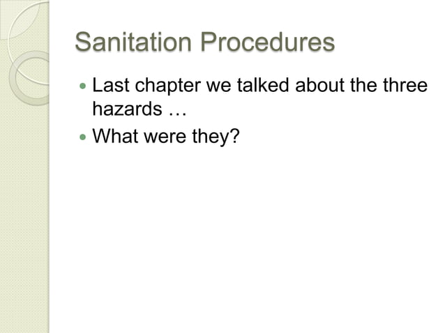 6 sanitation procedures | PPTX