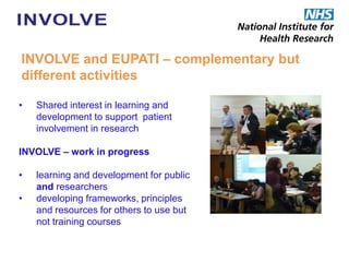 INVOLVE perspectives on learning and development (Sarah Buckland ...