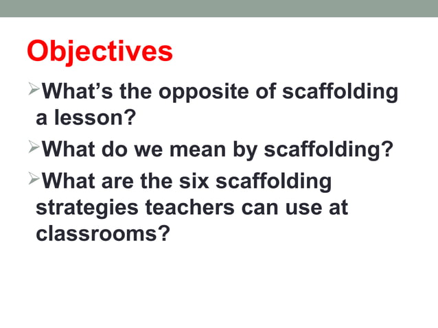 6 scaffolding strategies to use with your students | PPT | Homework and ...