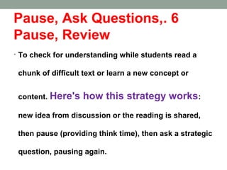6 scaffolding strategies to use with your students | PPT