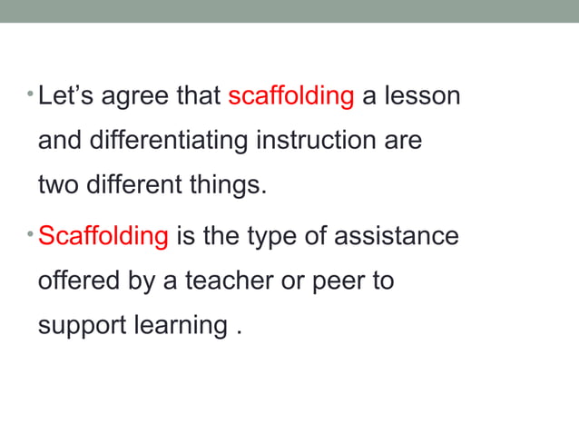 6 scaffolding strategies to use with your students | PPT | Homework and ...