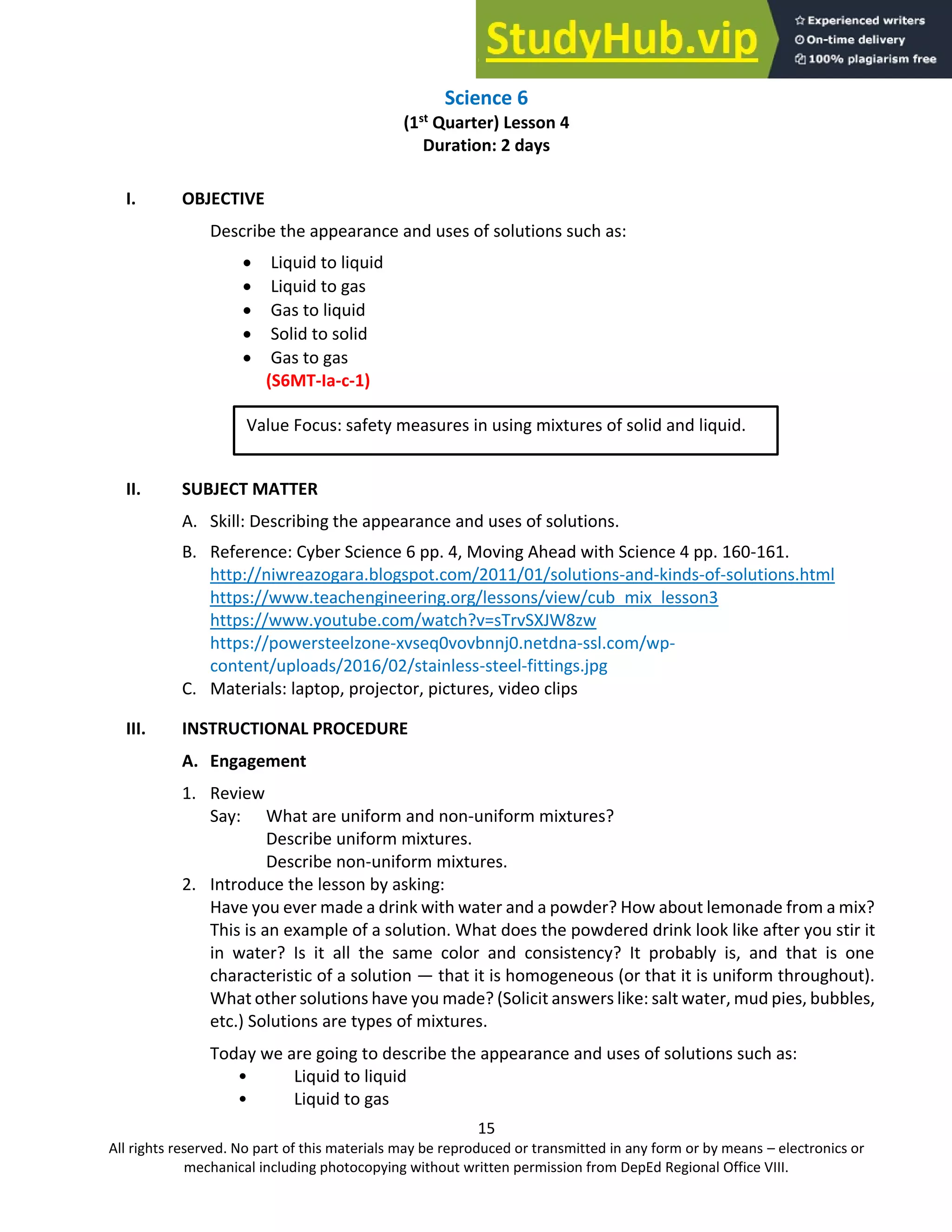 6 Science Teacher S Guide | PDF