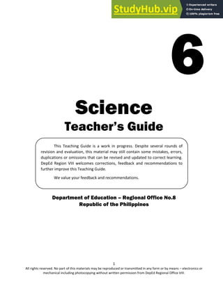 6 Science Teacher S Guide | PDF
