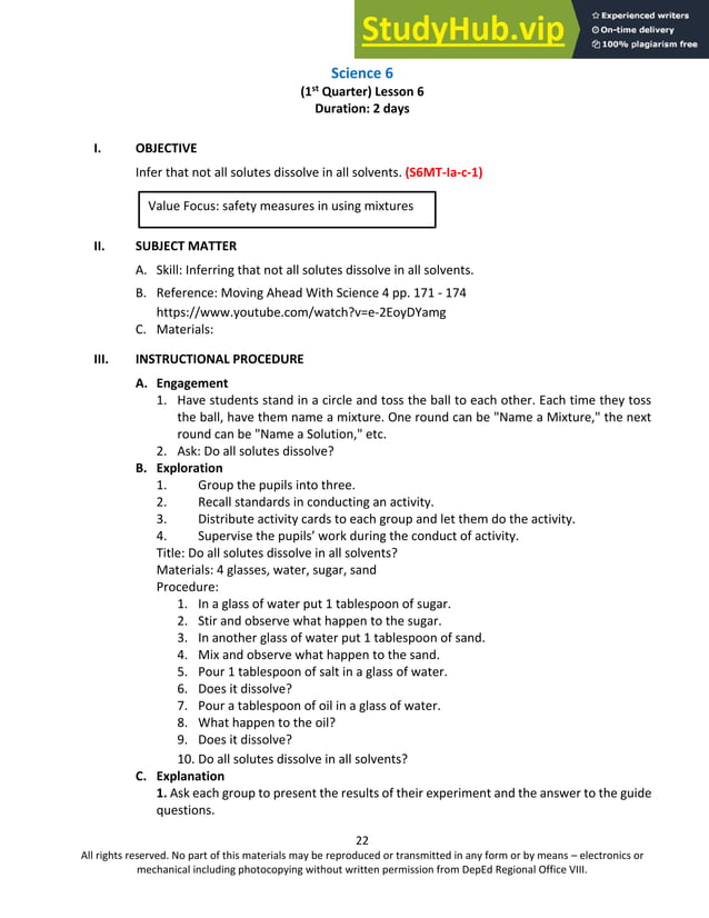 6 Science Teacher S Guide | PDF