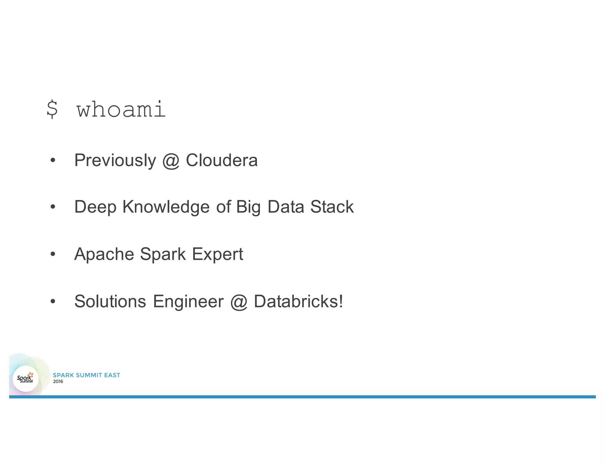 Operational Tips for Deploying Spark by Miklos Christine | PPT