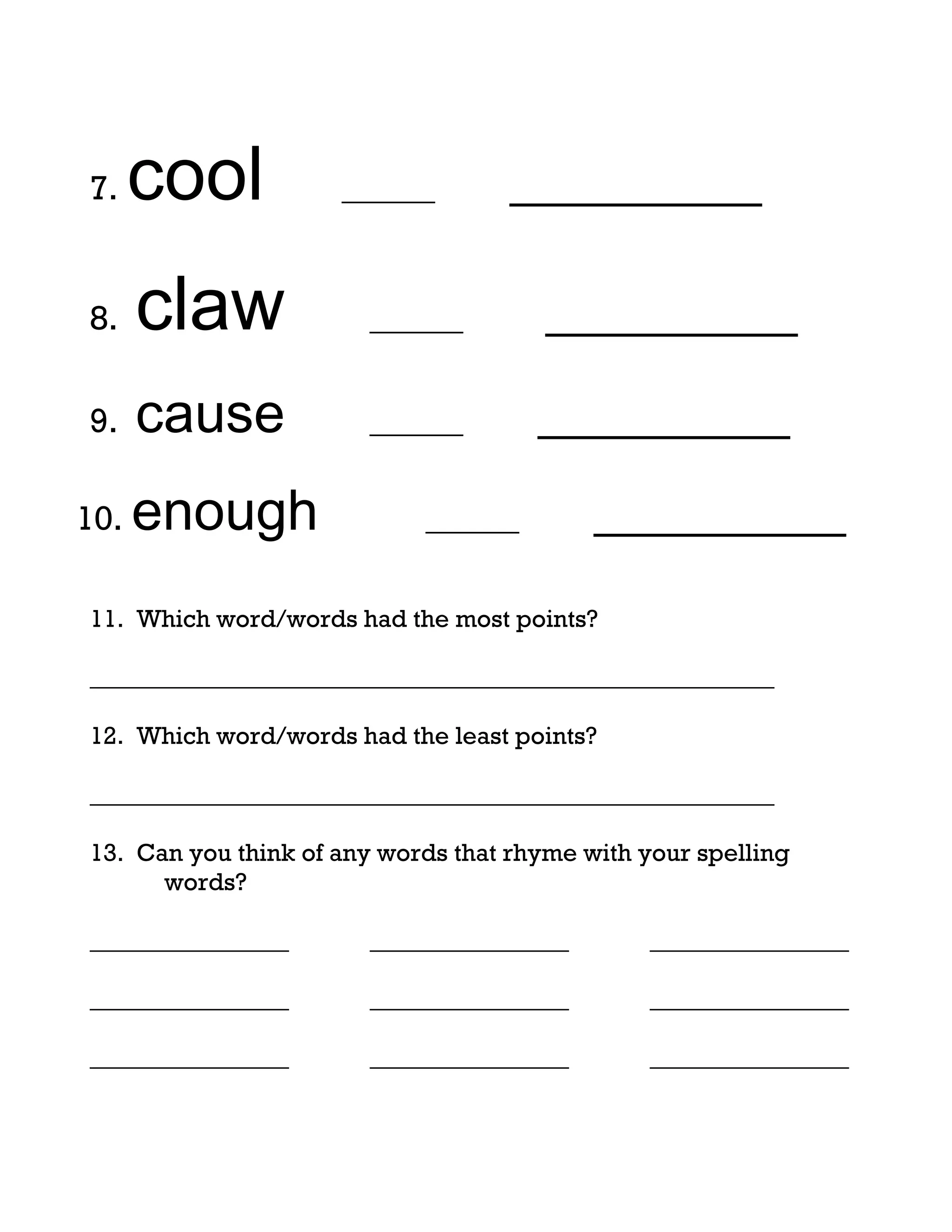 6 scrabble spelling a tiger cub grows up | DOC | Board Games and ...