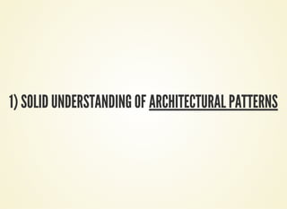6 secrets of a software architect | PPT