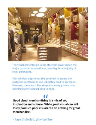6 secrets of visual merchandising for your clothing line | PDF