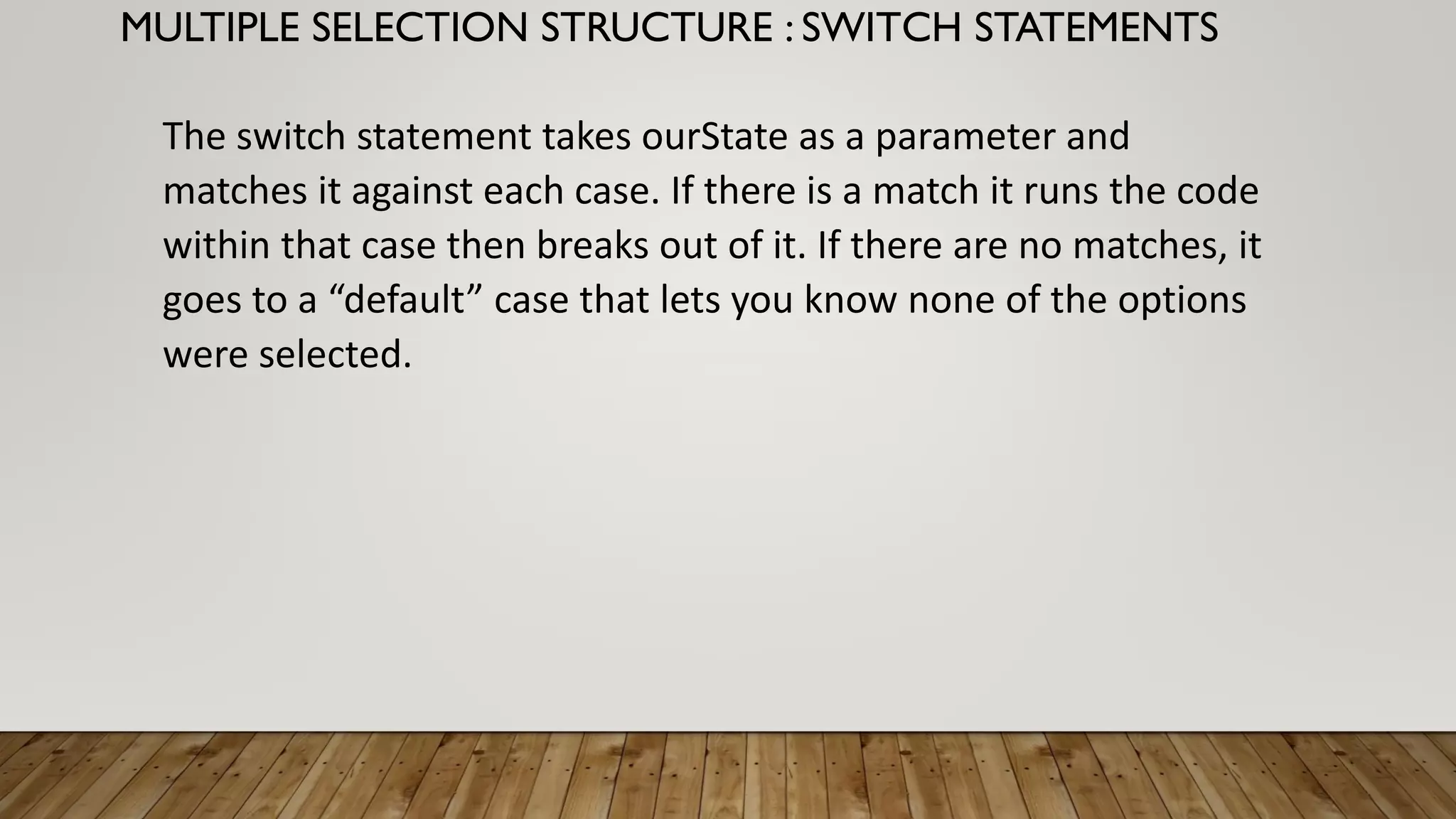 selection structures | PPT