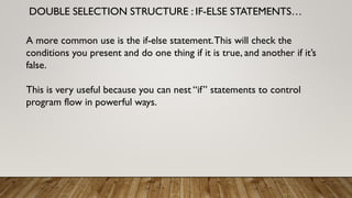 selection structures | PDF