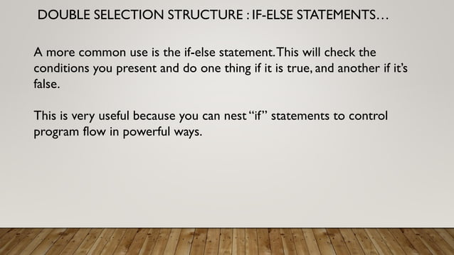 selection structures | PDF