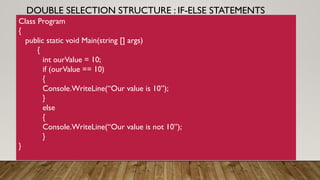 selection structures | PDF