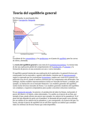 6 sem teoría del equilibrio general | DOCX