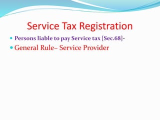 6 service tax registration | PPTX