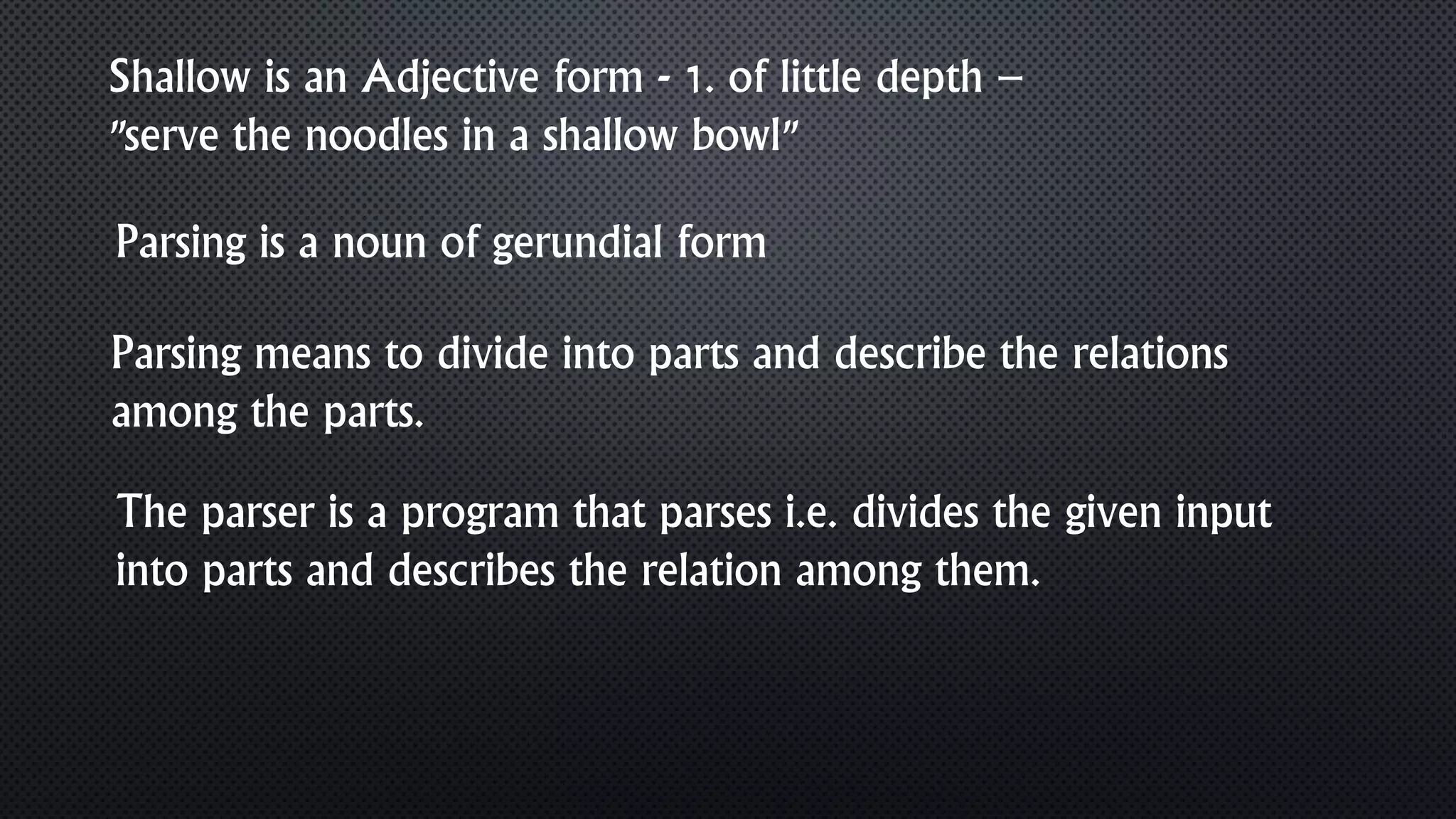 6 shallow parsing introduction | PDF