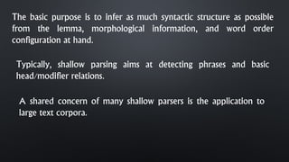 6 shallow parsing introduction | PDF