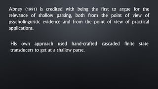 6 shallow parsing introduction | PDF