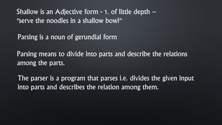 6 shallow parsing introduction | PDF